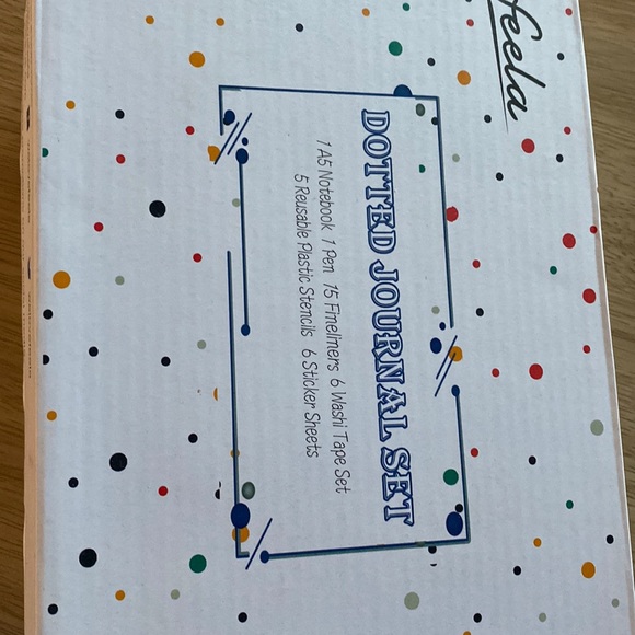 Feela | Office | Dotted Journal Set Book1 Pen 15 Markers 6 Washi Tape 5 ...